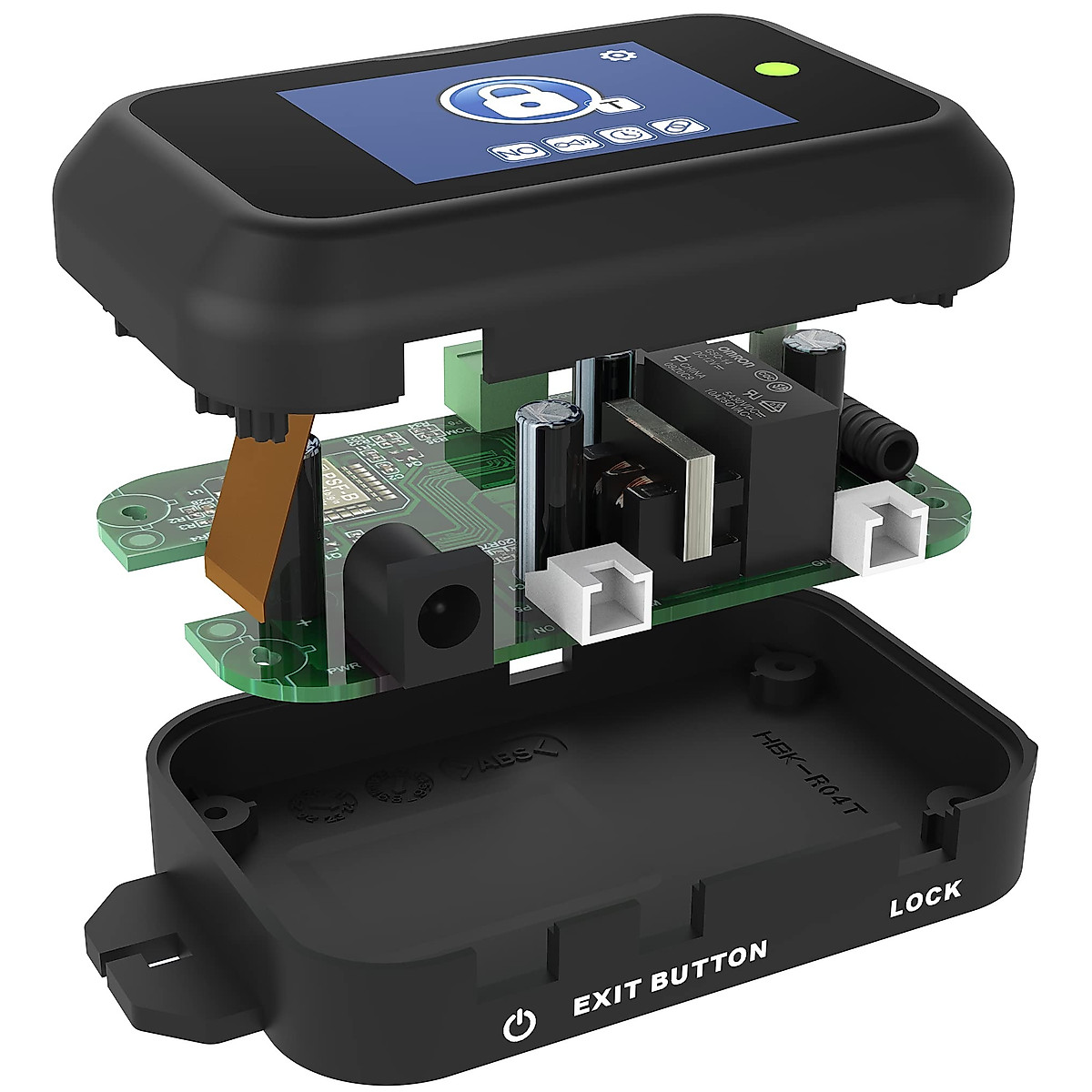 UHPPOTE 2-inch Touch Screen Wireless Remote Control with 600lb Electric Magnetic Lock for Outswinging Door Entry Access Control System