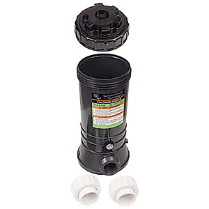 SUNSOLAR Automatic Chlorinator for Above Ground Pools and In-Ground Pools- Free Standing in-Line - Dispenser Holds 9lbs Comes with Fittings