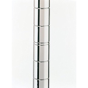 Metro 74P Metro Site Select Chrome Plated Steel Stationary Post, 1" Diameter x 74-5/8" Height (Pack of 4)
