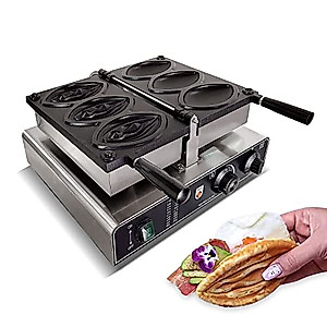 Mvckyi Commercial 3 PCS Abalone Shape Electric Waffle Maker with removable plates, Non Stick Vagina Waffle Machine Hot Dog Baker, Strange Shape Sausage Female Pussy Grill Waffle Baker for Party Snack Food
