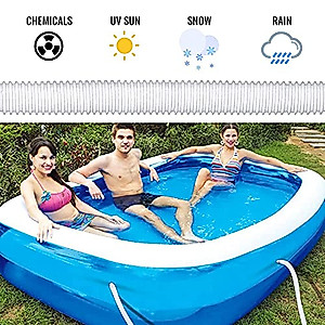 Swimming Pool Replacement Hoses,1.25in Diameter Pool Filter Pump Replacement Hoses(2pcs),Premium Quality Kinkproof PE, Compatible with Pump 330 GPH, 530 GPH, and 1000 GPH.(59”Length)