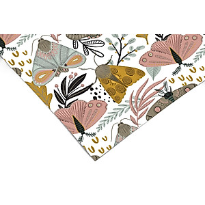 Large Boho Moth Contact Paper | Shelf Liner | Drawer Liner | Peel and Stick Paper 806 12in x 24in (2ft)
