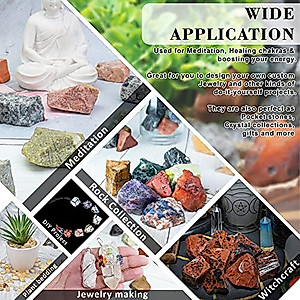 Crocon 1/4 LB Green Jade Rough Bulk Natural Stone Raw Gemstone Tumbling Cabbing Polishing Gem Mining Chakra Balancing Reiki and Crystal Healing Good Luck Home Office Decor