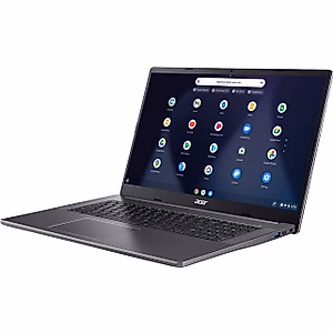 acer 2023 Newest Chromebook 17.3" FHD IPS Touchscreen Light Laptop, 4-Core Intel Pentium N6000 (Upto 3.3GHz), 8GB RAM, 64GB eMMC, HD Webcam, UHD, WiFi 6, 10+ Hour Battery, Chrome OS, w/MarxsolCables