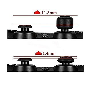 Pack of 8 pcs Analog Controller Gamepad Raised Antislip Thumb Stick Grips Thumbsticks Joystick Cap Cover for PS5, PS4, PS3, Switch Pro, Xbox one, Xbox 360, Wii U, PS2 Controller (Red)