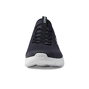 Skechers Men's Gowalk Flex-Athletic Slip-On Casual Walking Shoes with Air Cooled Foam Sneakers, Black/White 2, 9.5