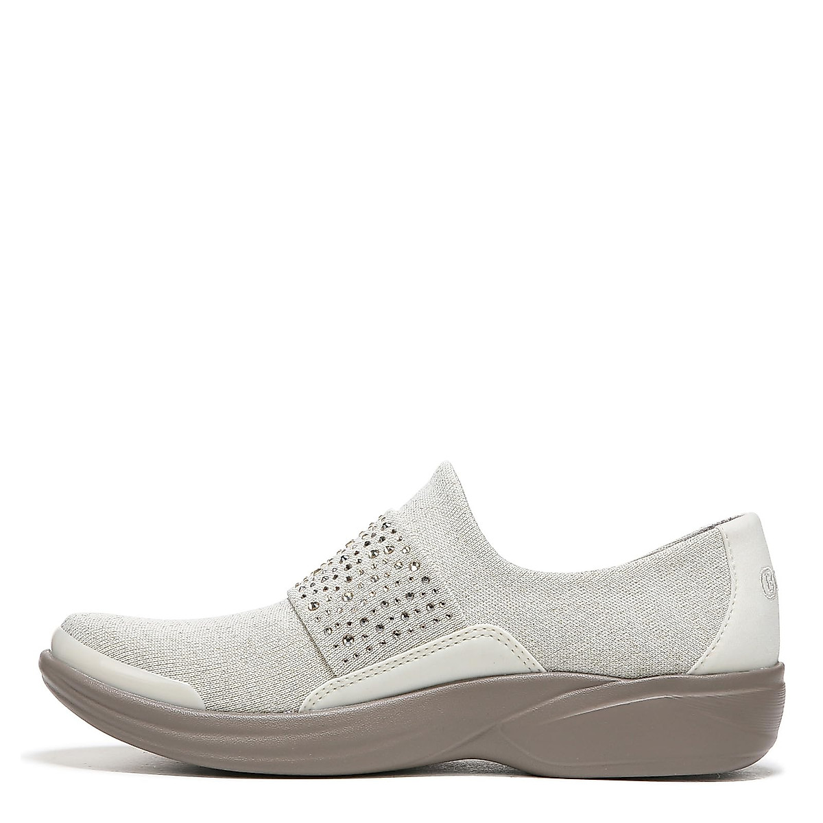 BZees Women's Pizazz Slip-On Loafer, Eggnog Sparkle, 9