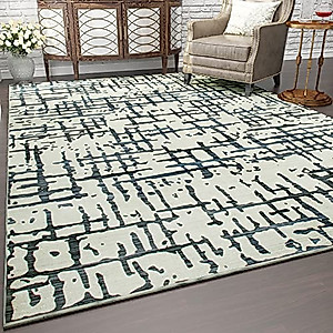 RESARE-Area Rug 5x7 ft-Neutral Modern Carpet Rug for Living Room Bedroom Dining Room-Machine Washable Beige Area Rug for Decor Decoration