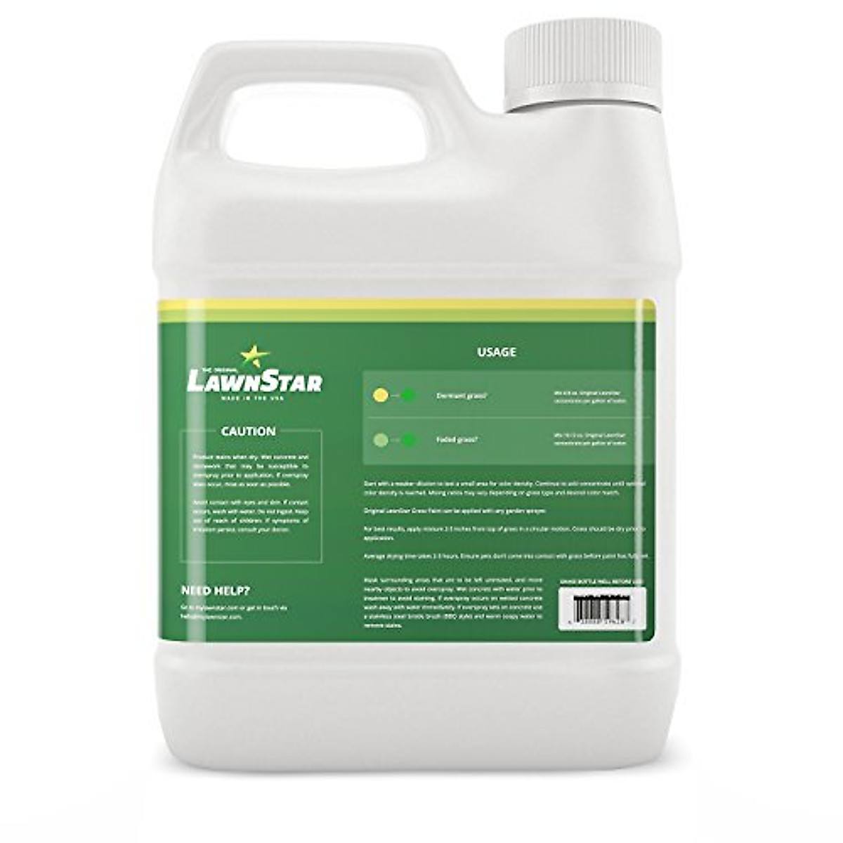 Grass Paint Concentrate (500-1,000 sq ft) - for Dormant, Patchy or Faded Lawn - Lush Green Turf Colorant (32 fl oz)