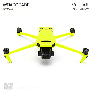 WRAPGRADE Full Skin Stickers for DJI Mavic 3 / Mavic 3 Classic (NEON YELLOW)