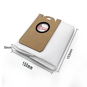 10 Pack Dust Bag for iHome AutoVac Nova Self Empty Robot Vacuum Cleaner for iHome Nova Pro, Nova S1 Pro, Halo, Orbita Pro, Eclipse Pro, Luna Pro Dust Bags Replacement Accessories Parts