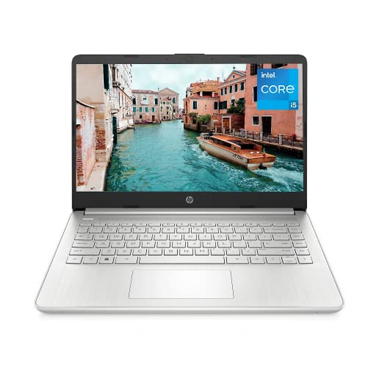 HP 14 Laptop, 14" HD Screen, Intel i5-1135G7 Processor, 16GB RAM, 512GB SSD, Webcam, SD Card Reader, HDMI, Wi-Fi, Windows 11 Home, Natural Silver
