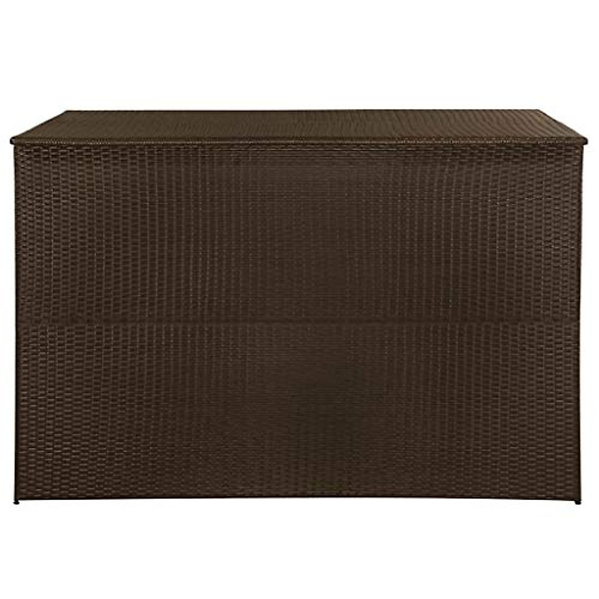 Canditree Outdoor Storage Box Poly Rattan, Garden Patio Storage Container for Pillows Cushions (Brown)
