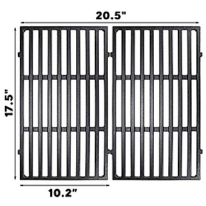 Uniflasy 7637 17.5 Inch Grill Cooking Grates for Weber Spirit & Spirit II 200 Series Spirit E210 Spirit E220 Spirit S210, Spirit S220 with Front Control Weber Spirit 200 Grill Grates 17.5 x 10.2 x 0.5