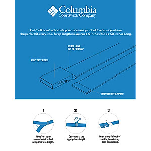 Columbia Unisex-adult Military Web Belt-Adjustable One Size Cotton Strap and Metal Plaque Buckle