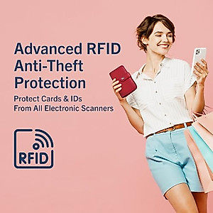 Nautica Womens - Be Shore Vegan Leather RFID Wallet - Zip Around Clutch Large Slim Phone Case and Multi-Card Organizer (Black (Buff))