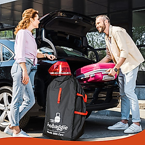 Car Seat Travel Bag for Airplane - Foldable Gate Check Car Seat Bag for Air Travel - Durable Infant Bag Cover with Adjustable Straps - Convertible Car Seat Backpack, Infant Carrier and Booster Seat