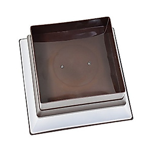 iGlow 8 Pack Brown Outdoor Garden 4 x 4 Solar LED Post Deck Cap Square Fence Light Landscape Lamp Lawn PVC Vinyl Plastic