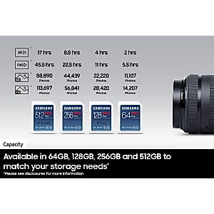 SAMSUNG PRO Plus Full Size 128GB SDXC Memory Card + Reader, Up to 180 MB/s, Full HD & 4K UHD, UHS-I, C10, U3, V30 for DSLR, Mirrorless Cameras, PCs, MB-SD128SB/AM, 2023