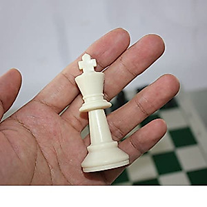 11.8in/Chess Set Roll-Up Leather Chess Board Comes with Carry Pouch/Hips Plastic Chess Pieces- for Beginner&Kids ( Color : Green )