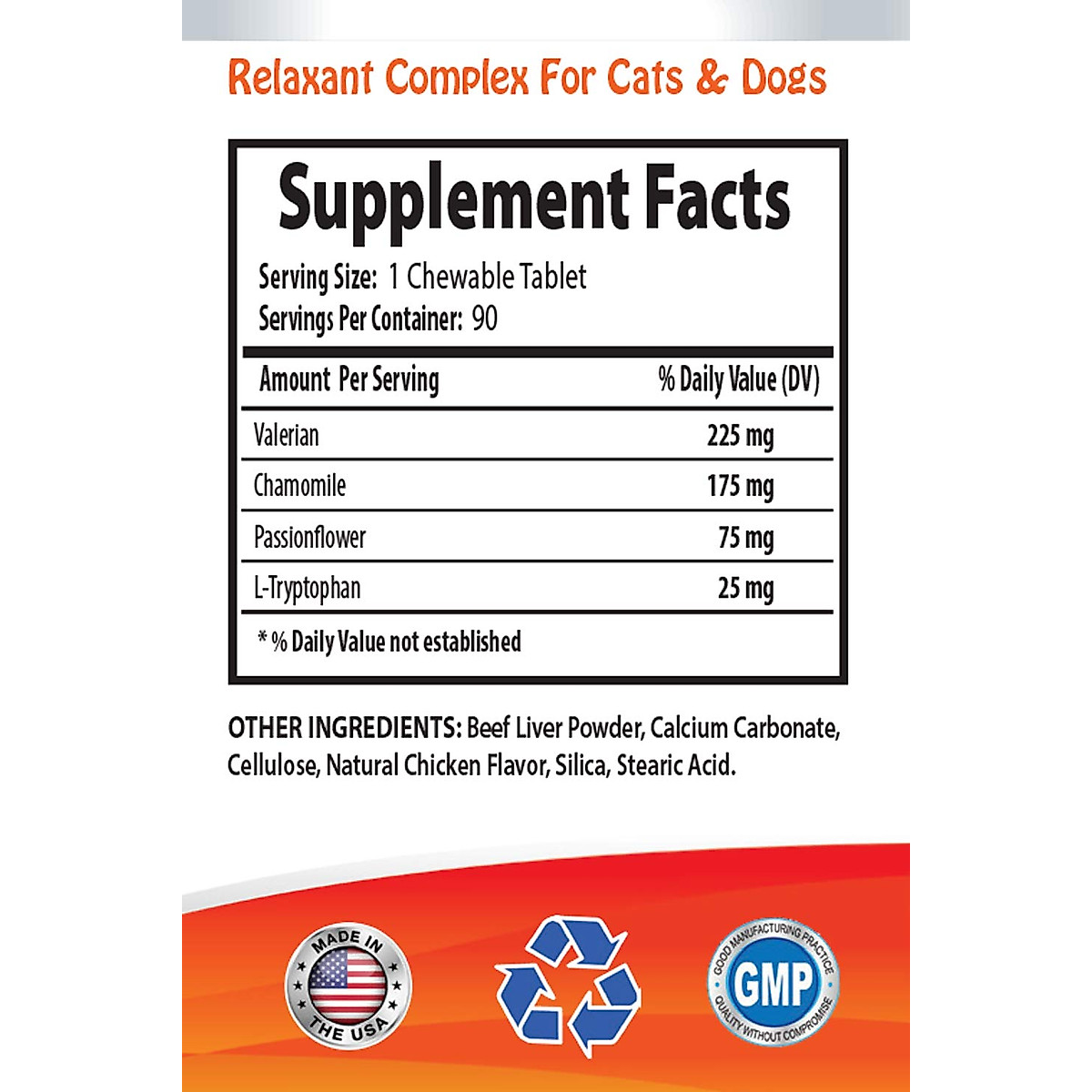 MY LUCKY PETS LLC cat Anxiety and Stress - PET Relaxant for Dogs and Cats - Anxiety Relief - Calming Complex - Premium - cat Valerian Root - 2 Bottles (180 Chewable Tablets)