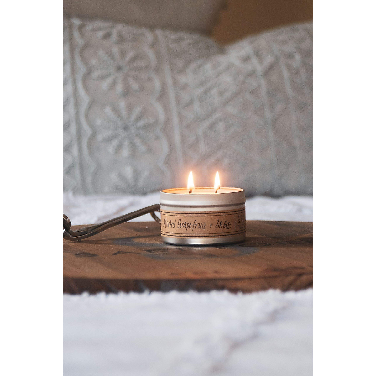 Seventh Avenue Apothecary Premium Scented 100% Soy Candle - White Tea + Fig - 5.7 oz. net. wt. Travel Tin Candle - Long Lasting 35+ Hour Burn Time - Travel and Gifting - Hand Poured in The USA