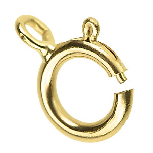 14K Spring Ring 6mm Open Ring Clasp