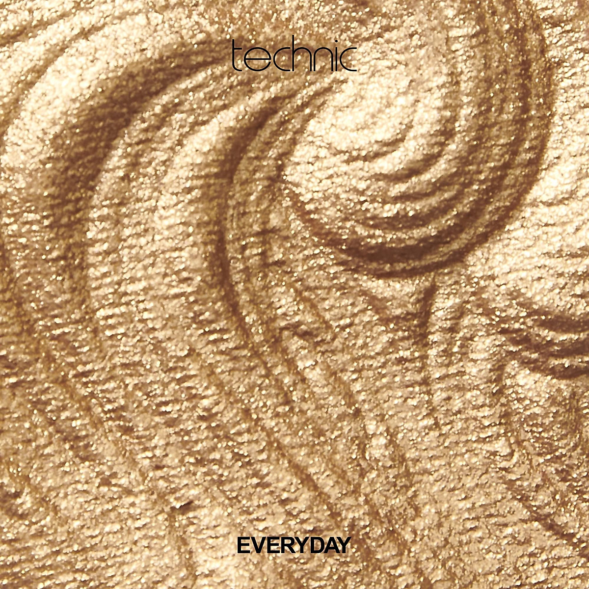 Technic Get Gorgeous Highlighting Powder - Pressed Shimmer Face Makeup Compact for a Golden Glow. Shade: 24CT Gold