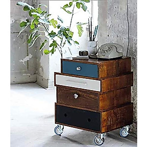 AAGUT 3 Inch Caster Wheels with Locking Brakes, Rubber Heavy Duty M10 x 1.5" Threaded Stem Industrial Castors Replacement for Workbench,Carts,Furniture,Dolly,Trolley,Set of 4