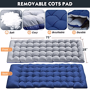 MOPHOTO Folding Camping Cot for Adults, Heavy Duty Sleeping Cot for Adults Portable Sleeping Bed Outdoor Cot Bed for Home Camp Office Use