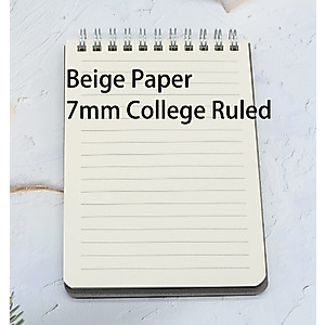 Yansanido Top Bound Spiral Notebook, 8 Pcs 4 Color A6 Size Thick Plastic Hardcover 7mm College Ruled Paper 80 Sheets (160 Pages) Journal for School and Office Supplies (8 Pcs A6)