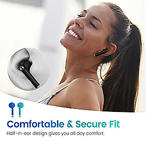 GNMN True Wireless Earbuds Bluetooth Headphones 35H Playtime Stereo Sound Earphones Sweat-Proof Bluetooth 5.0 Button Headset Wireless Charging Case & Power Display with Built-in Mic for Sports