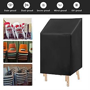 LONONE Outdoor Stackable Patio Furniture Seat Cover, Patio Waterproof and Dustproof Chair Cover, Durable Furniture Chair Cover,Green