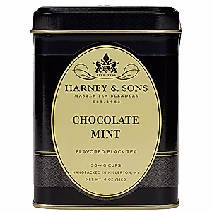 Harney & Sons Loose Leaf Black Tea, Chocolate Mint, 4 Ounce