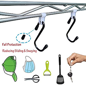 Crhexpva Anti Drop Wire Shelving S Hooks Metal Rack Hangers Untensil Hanging Hooks Shelves Hooks, Accessories Hangers (Shape A)
