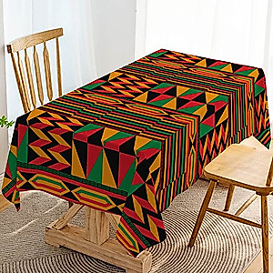 Hafangry Juneteenth Black History Month Tablecloth Happy Kwanzaa Table Cloth Pan African American Heritage Holiday Celebration Party Decoration Kitchen Dining Room Home Table Cover Decor (60" x 84")