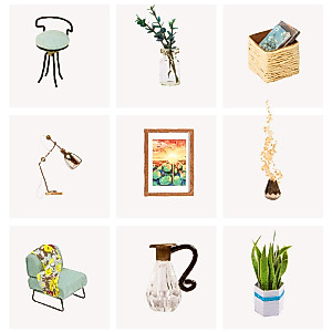 Hands Craft DIY Miniature Dollhouse Kit – Soho Time 3D Model Wooden Furniture Tiny House Building with LED Lights Wood Pre Cut Pieces Puzzle 1:24 Scale for Teens and Adults DGM01