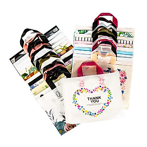 Custom Plastic Bags with Handle Logo Words Personalized Merchandise Packing Bags for Shirts Party 50 100 200 Pcs Options