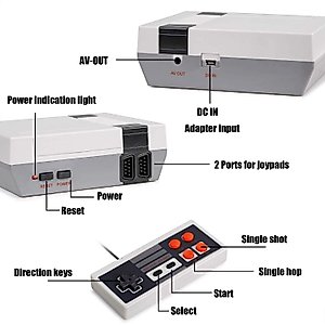 Zeion Classic Retro Game Console - Retro Game Console Mini Video Game Consoles with 620 Games for Handle Gaming with 2 Controllers