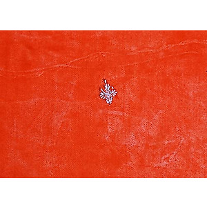 Peegli Vintage Orange Saree 100% Pure Silk Cloth Indian Embroidered Sari DIY Craft Fabric