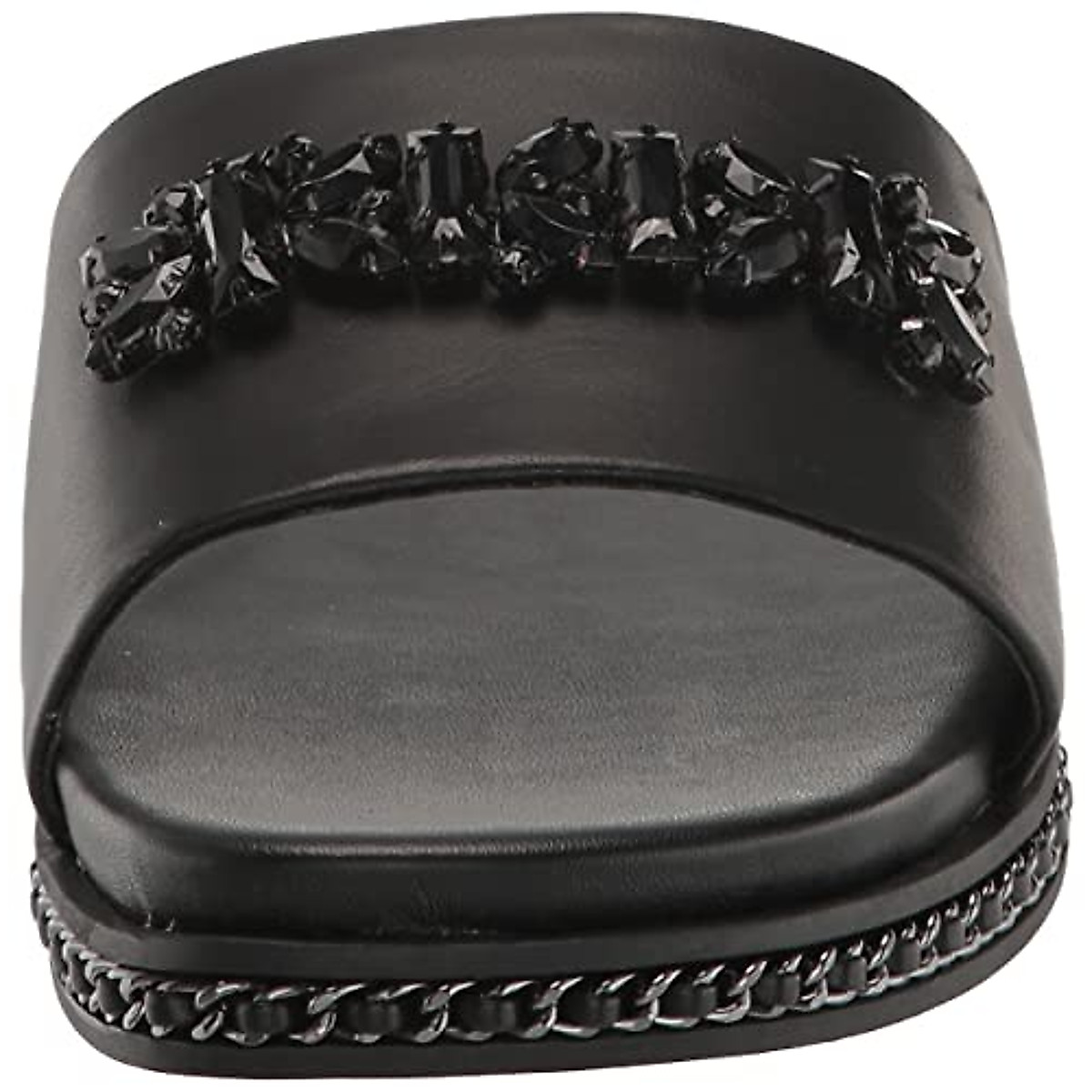 Karl Lagerfeld Paris womens Slide Sandal, Black, 10 US