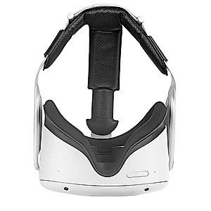 HIJIAO 2020 New Head Strap Pad for Oculus Quest 2，Reduce Head Pressure Better Wrapped Head for Quest 2,Comes with 20 Wipes (Black)