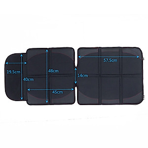 FLR 2 Pcs Car Seat Protector Black Waterproof Universal Foldable Car Seat Cover Protector Dog Mat with Thickest Padding for Child & Baby Cars Seats