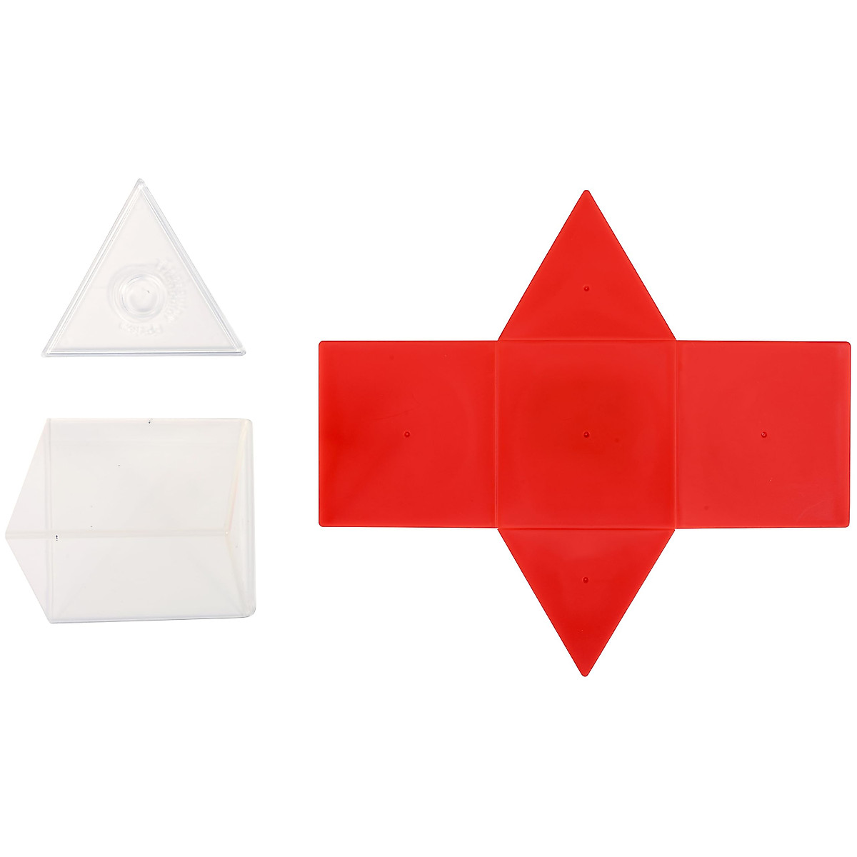 edxeducation 2D3D Geometric Solids - Set of 12 Multicolored Shapes - Includes 2D Nets and Activity Guide - Early Math Manipulative and Geometry for Kids