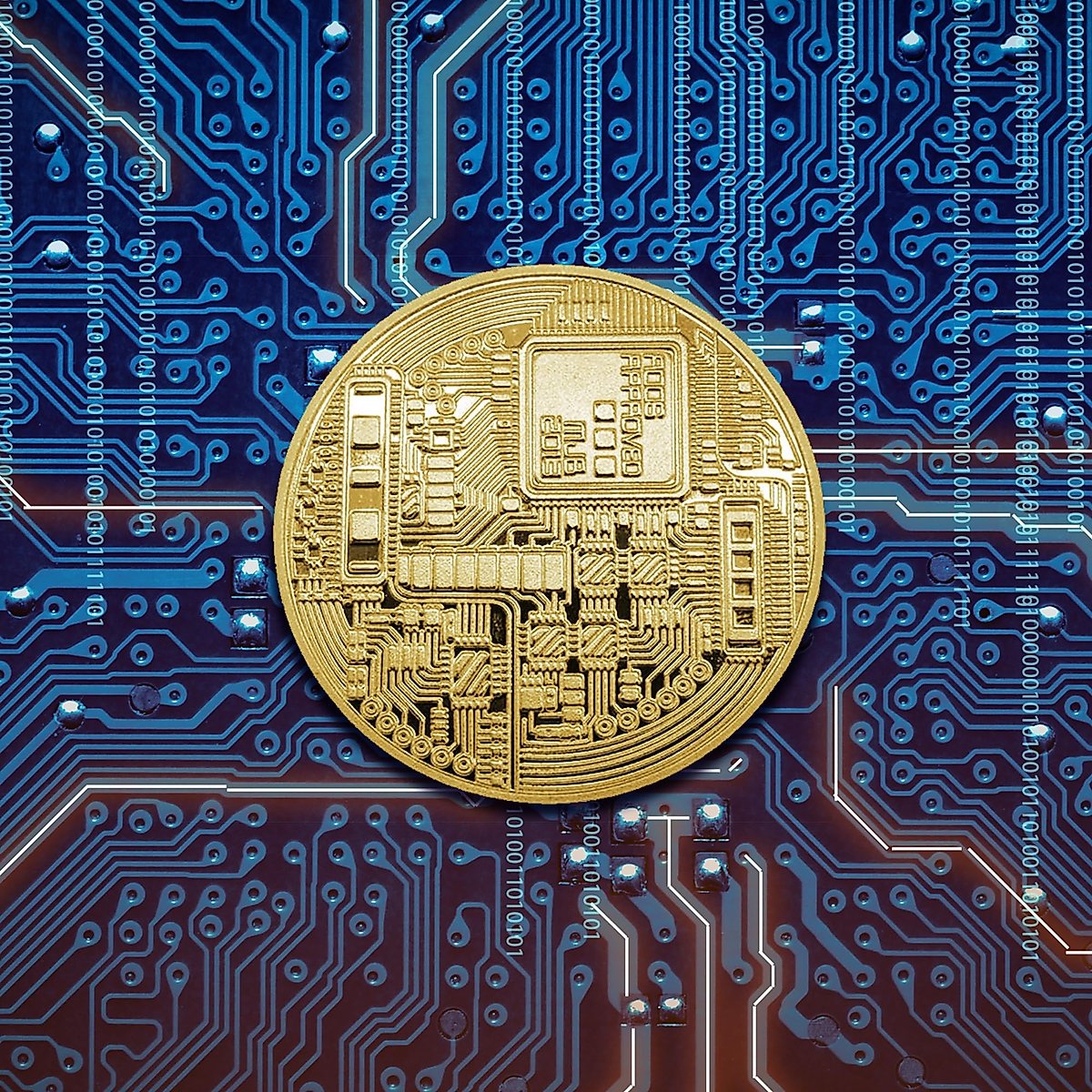 SOLIPECT 9PC Bitcoin Coin | Physical Bitcoin with Protective Case, Gold Plated Bitcoin for Commemoration, Gifts for Men (Gold)