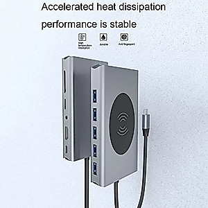 GPPZM USB Type C Hub USB 3.0 Type-C Hub to HDMI Adapter 4K Thunderbolt 5 USB C Hub with TF SD Reader Slot PD