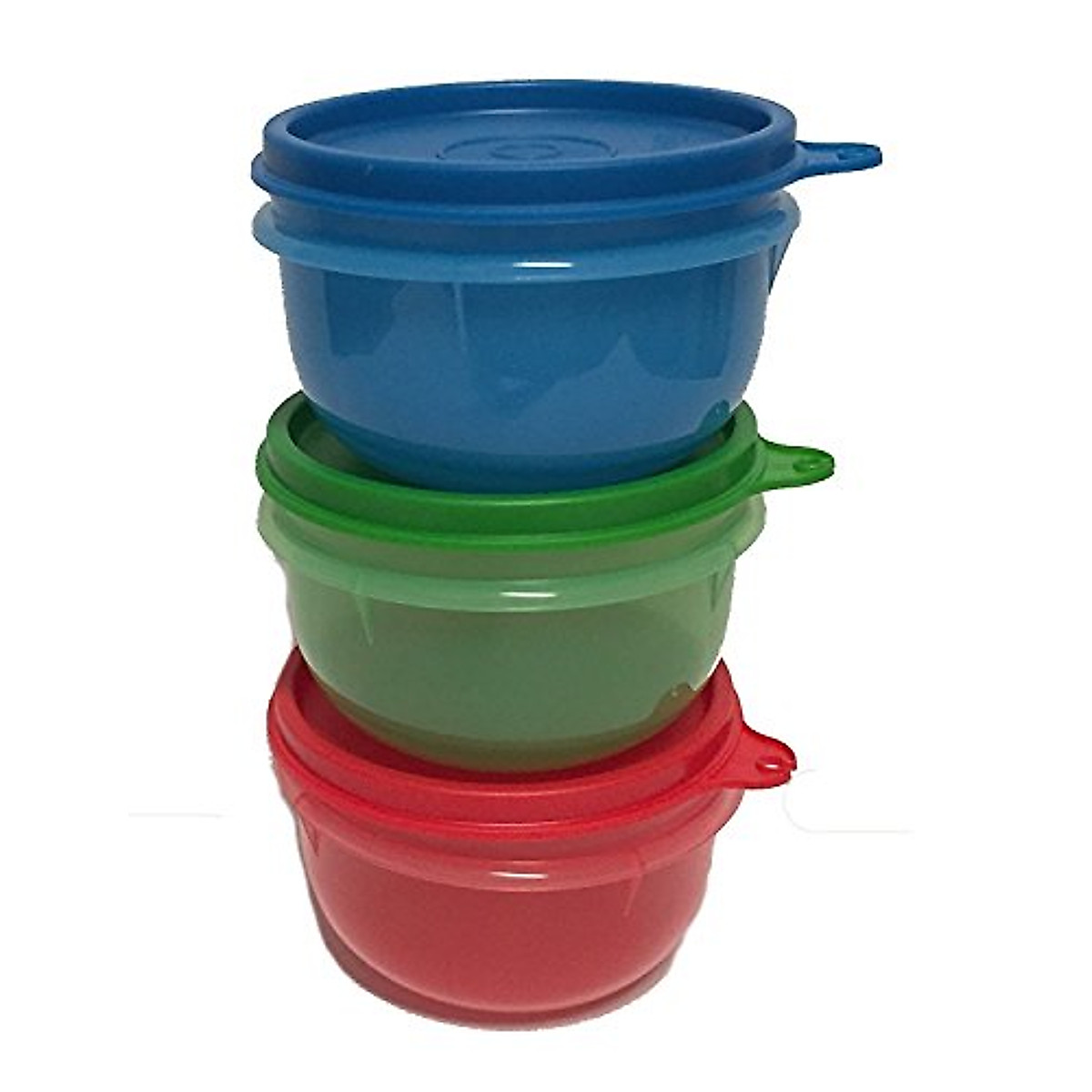 Tupperware Ideal Little Bowl Set of 3 in Green, Red, Blue
