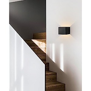 pasentel Indoor LED Motion Sensor Wall Lamp with Button Switch, Cordless Rechargeable USB Wall Sconce Lights Battery Powered Bedside Lamps for Bedroom Children's Room(Black, 3000K), BD026-LED-BK1