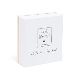 Halo Remembrance Necklace | White Linen and Gold Foil Premium Extra Large Keepsake Box | Miscarriage Gift, Infant Loss, Memory Item, Memorial Gift