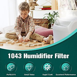 ROMON 1043 Humidifier Super Filter Wick Replacement for Essick Air AIRCARE 821000 826000 826800 831000 EP9500 EP9700 EP9R500 EP9R800 and Bemis Space Saver 8000 Series Humidifiers, 1 Pack